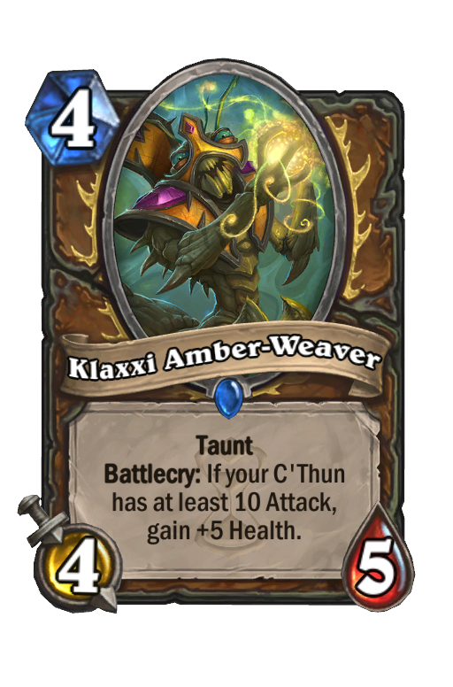 Klaxxi Amber-Weaver - Best Hearthstone Decks - HSReplay.net